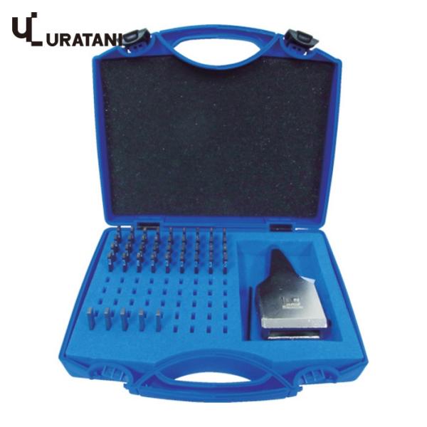 浦谷 ハイス精密刻印セット|特長:文字組みかえはワンタッチで、従来にくらべて約1/10の所要時間でできます。 同一のホルダで、1。 5~6。