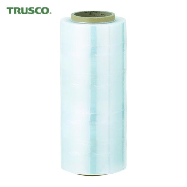 TRUSCO ストレッチフィルム|特長:焼却時にダイオキシンなどの塩素ガスが発生しません。 通常(18μ)より薄いため使用後ごみ量の削減になります。