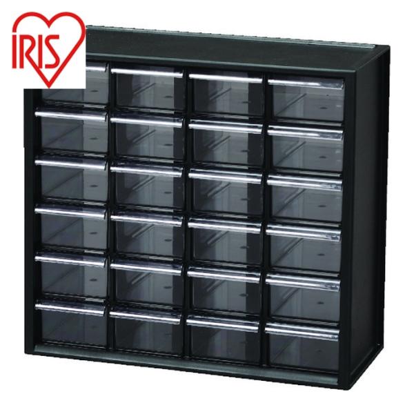 IRIS 小型パーツケース|特長:引出しが飛び出しにくい簡易ロック構造です。 底面には滑り止めのゴム脚が付いています。 小物や部品の収納に便利なパーツキャビネットです。