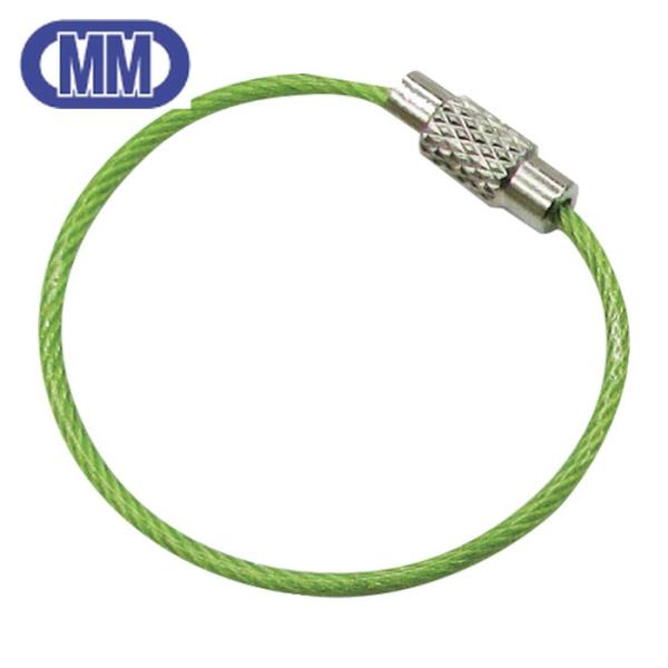 水本 キーホルダー|特長:7色展開です。 両端を合わせ、ナットを締めて輪にします。