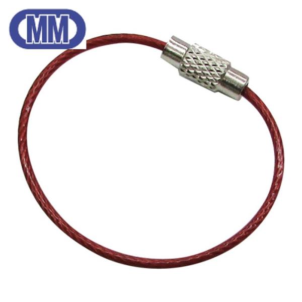 水本 キーホルダー|特長:7色展開です。 両端を合わせ、ナットを締めて輪にします。