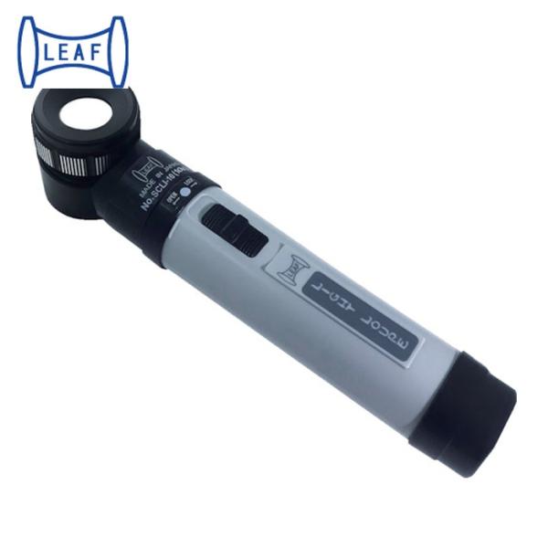 リーフ 手持ちルーペ(照明付)|特長:肉眼では測定できない細かい物の検査に最適です。 1mm間隔のガラススケール(S・200)付です。 スケールルーペ単体での使用可能です。