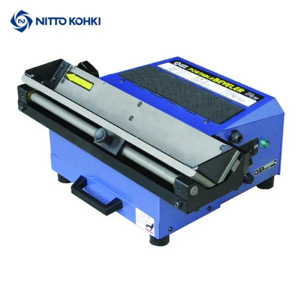 日東 面取り機|特長:スローアウェイチップの採用で滑らかな仕上げ面を実現しました。 ワークに傷をつけないスライドプレート式です。 軟鋼材の面取り作業に適しています。