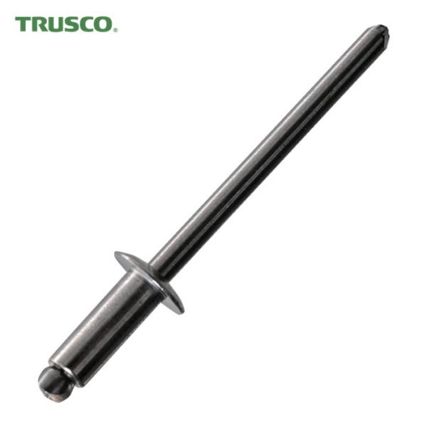 TRUSCO ブラインドリベット|特長:ブラインドリベットは、裏側に手の回らない母材や密閉された薄板などに簡単に部材を締結することができます。 リベットはねじと異なり振動による緩みがありません。 オールステンレスのため強度があり、耐食性に優...