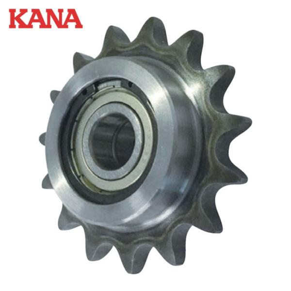 KANA アイドラースプロケット|特長:ローラチェーンの伝動において適切なテンションを保持いたします。 耐久性に優れ、円滑で静粛な回転が得られます。