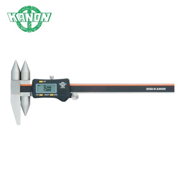 カノン 丸穴ピッチノギス|特長:1本で穴と穴のピッチ、端面から穴までのピッチも直読できます。 誰でも使える最先端のノギスです。