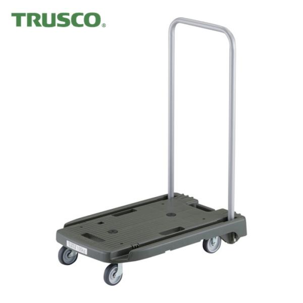 TRUSCO 樹脂製運搬車|特長:φ75省音キャスター採用で音が静かです。 エラストマー樹脂車輪の採用で従来のゴム車輪と比較して反発性が高く軽く動き、タイヤ痕を軽減します。 軽量3。