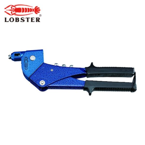 エビ ハンドリベッター|特長:ロータリーヘッドが360°回転し、どんな向きでもリベッティングが可能です。