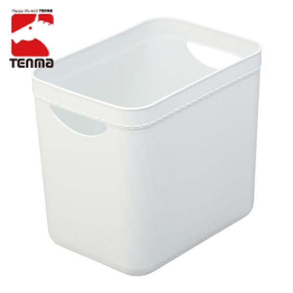 TENMA 収納ボックス|特長:柔らかめPEを使用し、布のような柔らかいソフトな触感に仕立てました。 布地を連想させる粗目のシボを採用し、マットな印象でナチュラルインテリアともマッチします。 布製品特有のステッチデザインで柔らかな布製品のテ...