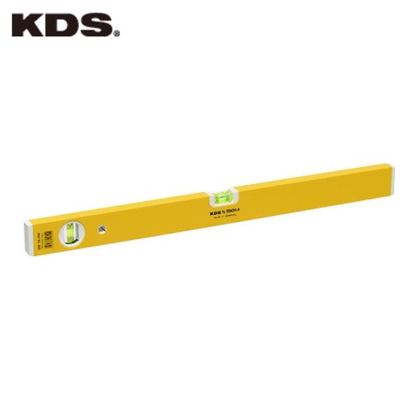 KDS アルミ製水平器|特長:両端は耐衝撃性を高めるプラスチックリブ付です。 スタビラ社独自の気泡管完全固定方式のため、狂いにくい構造です。 (ドイツ特許取得)・高精度、プロ仕様のアルミレベルです。