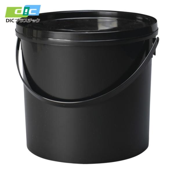 DIC ペール缶(樹脂製)|特長:フルオープンタイプの小型軽量容器です。 リシールができるので、数度に分けて内容物を使えます。 金属缶の問題である、サビ、凹缶がありません。