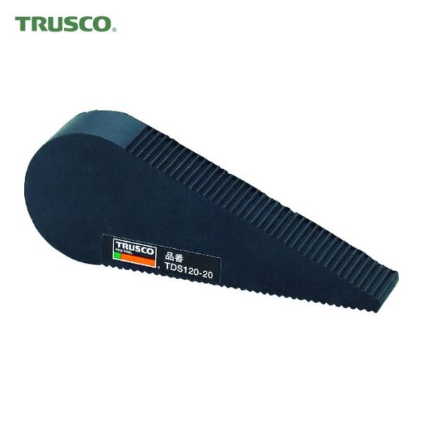 TRUSCO ドアストッパー|特長:ドアと床のすき間にストッパーを差し込んでください。 ストッパーの凹凸が滑り止めの役目をしてドアが簡単に止まります。 ドアをお好みの角度で固定する事ができます。