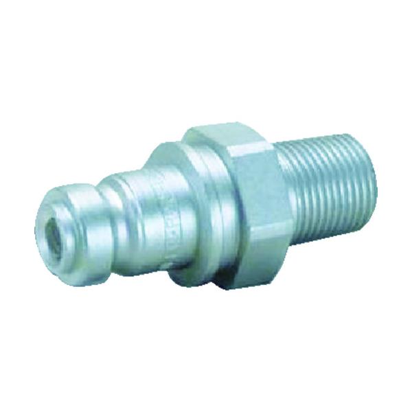 RIKEN 油圧ジャッキ用継手|特長:着脱は指先ひとつでワンタッチです。 油圧器具への接続用です。 油の流出を防ぐセルフシールタイプです。