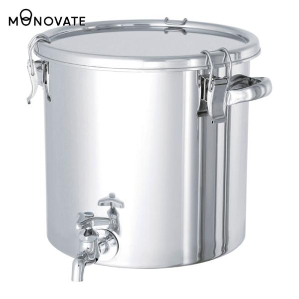 MONOVATE ステンレスタンク|特長:内容物を排出できるように蛇口を取り付けています。