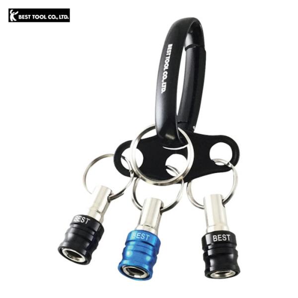 ベストツール ビットホルダ|特長:カラフルでコンパクト、ワンタッチスライドで着脱可能な、ベルトも通せるオーバルカラビナ付き3pcsビットホルダーです。 4色のカラーバリエーションからお選びいただけます。 ワンタッチで着脱が可能で、ベルトにも...