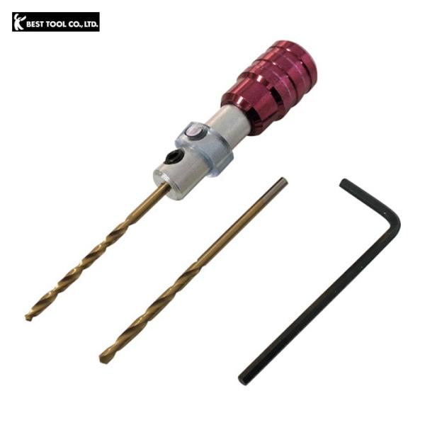 特長●電動ドライバーに両頭+ドライバービットを付けたままで、下穴ギリをワンタッチ着脱できます。●ビットの付替え作業がはぶけ、ビス打ち作業の能率がアップします。●木材への下穴あけの際は、木割れが少なくスムーズに作業できるのがポイントです。●メ...