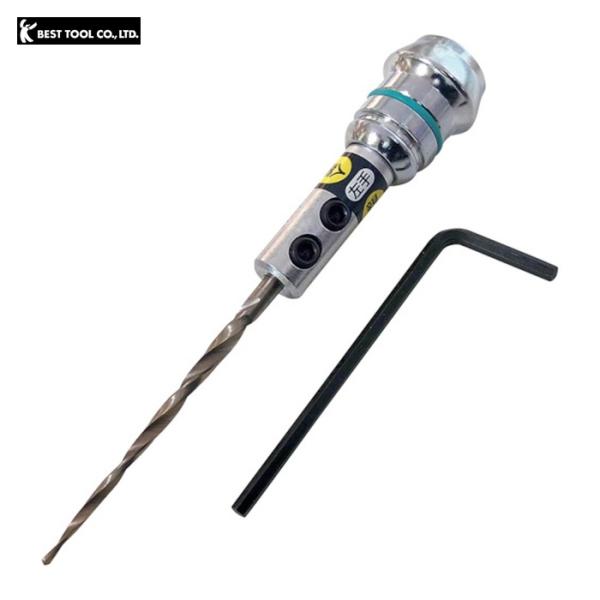 特長●電動ドライバーに両頭+ドライバービットを付けたままで、下穴ギリをワンタッチ着脱できます。●ドリルは専用設計で、本体に取り付けた時にドリルの軸部の溝がしっかりと固定されるので空転を防止します。●ビットの付替え作業がはぶけるので、ビス打ち...