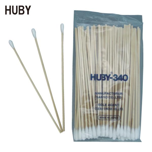 HUBY 工業用綿棒|特長:優れた吸収性で、かつコットンが膨潤しません。 残留溶解物質が少量です。 シリコーンフリーのパッケージです。