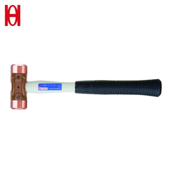 OH 銅ハンマー|特長:グラスファイバー柄を使用しているので過酷な作業条件下での柄折れが減少します。 ヘッド交換できる銅ハンマーです。