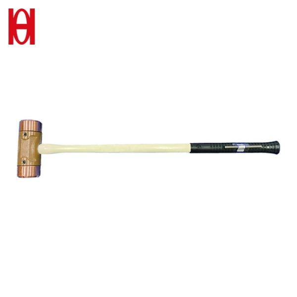 OH 銅ハンマー|特長:グラスファイバー柄を使用しているので過酷な作業条件下での柄折れが減少します。 ヘッド交換できる銅ハンマーです。