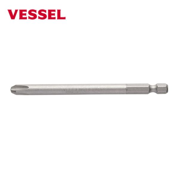 VESSEL 片頭ドライバービット|特長:大量ロット生産で品質の安定と低コストを実現しています。 オリジナル特殊合金鋼を使用しています。 品質管理により、折れに強いビットとしてシビアで過酷な状況での作業が要求される産業界で長い実績があります。