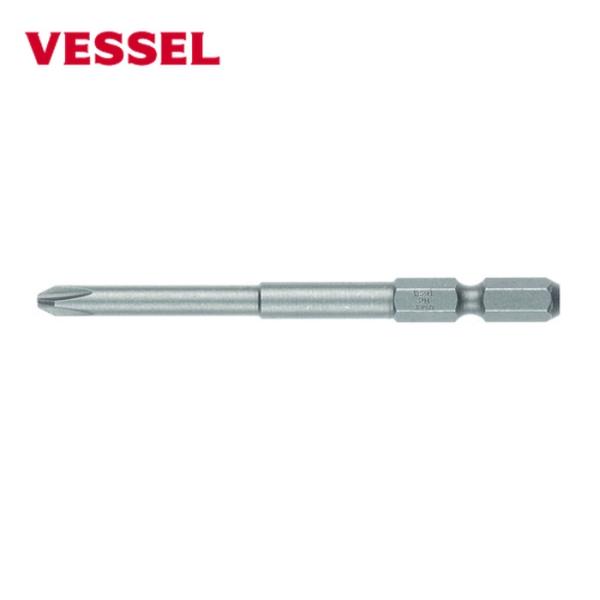 VESSEL 片頭ドライバービット|特長:電動ドライバー用ビットです。 狭い箇所に挿入できる細軸仕様のビットです。