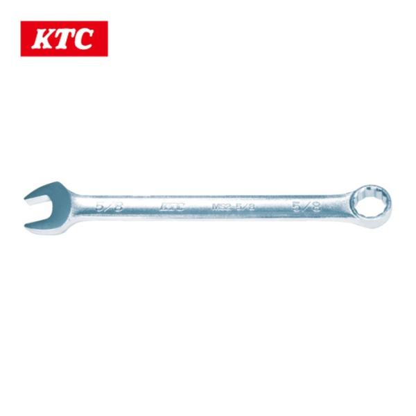 KTC コンビネーションスパナ|特長:スパナ側ヘッド部は幅を極力小さく、力の加わる部分にボリュームを持たせ、従来のやり形を進化させたKTC独自の新やり形ヘッドです。 柄は中央にくぼみをもたせ、しなりに強く軽量化も図れる断面形状です。 サイズ...