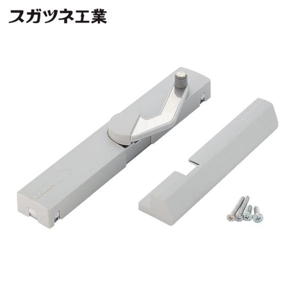 SUGATSUNE ドアクローザ|特長:面付け用ドアダンパーです。 既存のドアに後付けが可能です。 取り付け位置あわせが簡単で施工性に優れています。