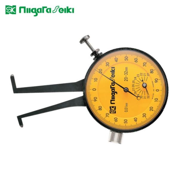 SK ダイヤルキャリパーゲージ|特長:穴の直径、特殊形状の内径測定に便利です。 小型軽量、ワンタッチ操作で作業時間を短縮します。 ショックプルーフ機構付です。