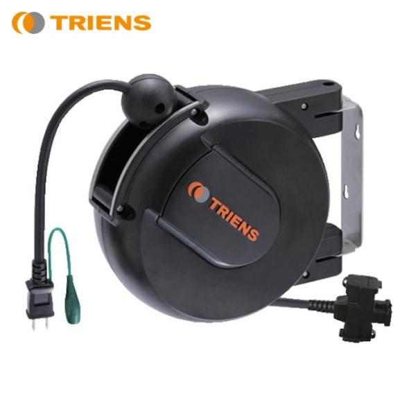 TRIENS 取付型自動巻取リール|特長:非常に小型・軽量で場所を取らない設計です。 着脱が容易な取付けベースを採用しています。 ラチェットロック式です。