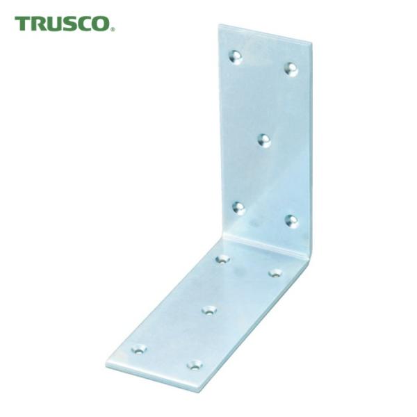 TRUSCO コーナー金具|特長:両面皿取りで内向きにも外向きにも使用できます。 皿頭のねじをご使用ください。 木材などのつなぎ部分やコーナー部の補強に最適です。