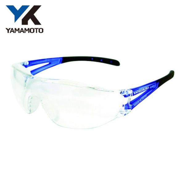 YAMAMOTO 一眼型保護メガネ(フィットタイプ)|特長:ノーズパッドの表裏を付け替えて鼻幅を変えることが可能です。 環境にやさしい金属部品無使用モデルです。 上ひさし付です。