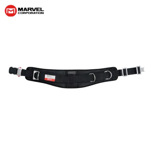 MARVEL 柱上作業用ポジショニング器具|特長:補助ベルトが幅150mmと広く、腰にやさしく道具の重みもしっかりと支えます。 背骨にぴったりフィットする25mm厚のクッションが付いています。 腰骨をしっかりホールドする80mm幅のクッショ...