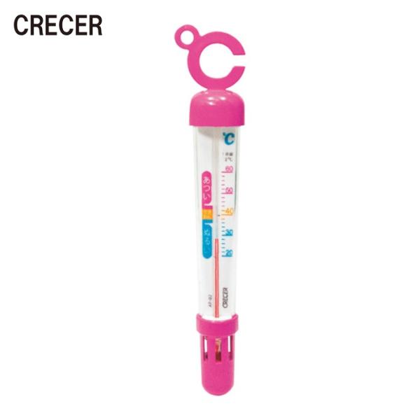 CRECER 温度計(アナログ)|特長:浴槽に浮かべて使用します。 適温ラインが一目でわかります。