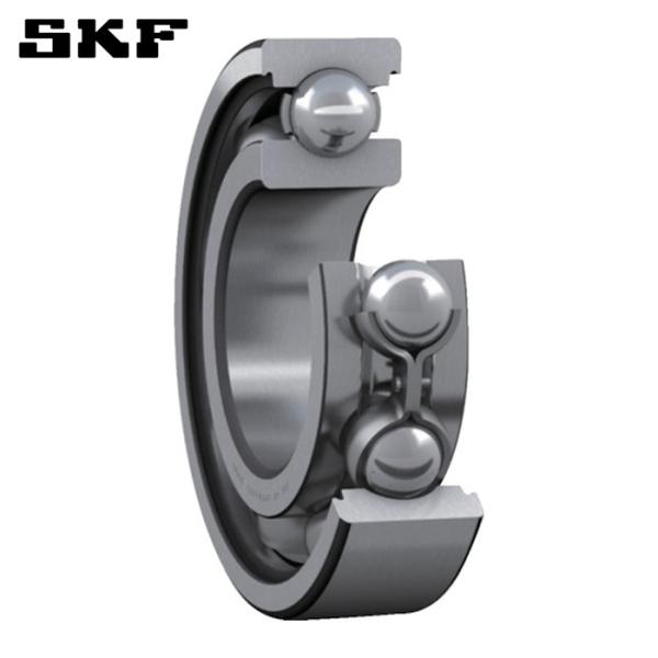 SKF 深溝玉軸受|特長:深溝玉軸受は汎用性の高い軸受で、特に高速および超高速に適しています。 Explorer仕様の型番では精度や内部形状の最適化、特殊熱処理の採用により性能が向上しています。