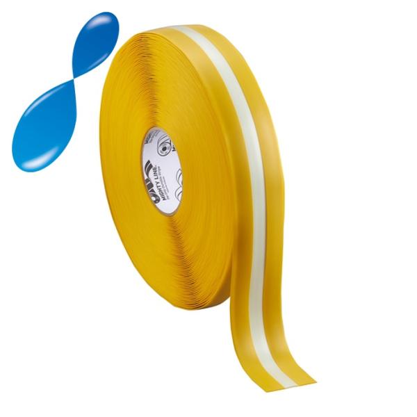 IWATA 蓄光テープ|特長:剥がれにくい、破れにくい、貼りやすいプロユース仕様です。 剥がしてものりが残りくい粘着剤を使用しています。