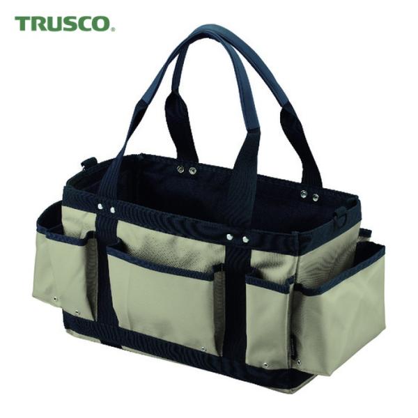 TRUSCO ツールバッグ|特長:工具の運搬収納に便利なツールバッグです。 フルオープンタイプですので工具の出し入れもスムーズです。