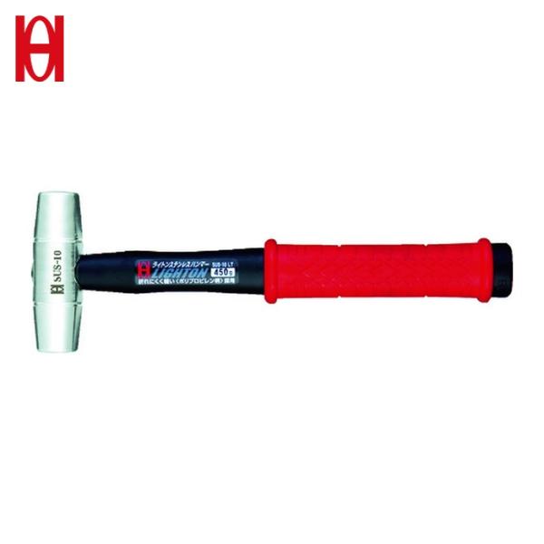 OH ステンレスハンマー|特長:頭部はオールステンレス製です。 ポリプロピレン柄は軽くて強く、手に吸い付くような握りやすいグリップで作業能率があがります。