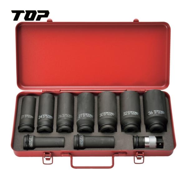 TOP インパクト用ソケットセット|特長:ワンタッチアダプター使用で作業効率アップ。