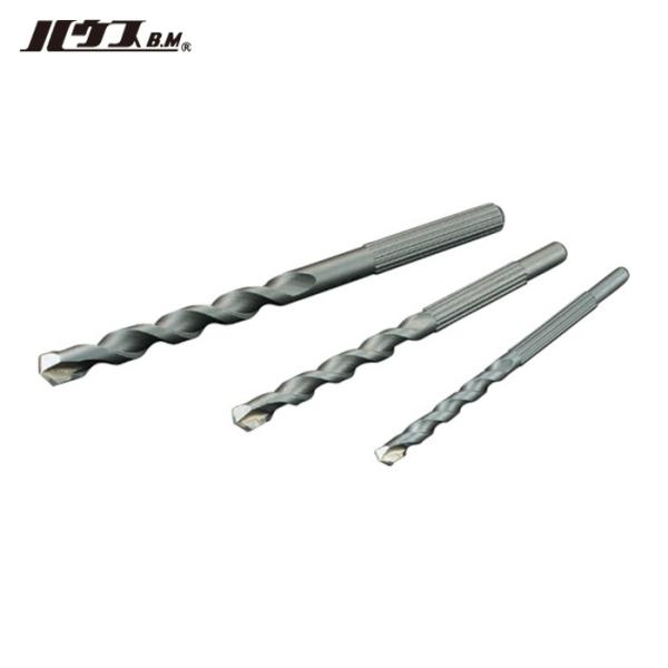 特長●シャンク部の特殊ギザ加工によりチャック部のスリップが発生しません。●ドリルの能力を最大限に使えるため、従来品に比べ切れ味、耐久性ともに約30％以上の性能を発揮します。用途●被削材：コンクリート、ブロック、レンガ、モルタル。