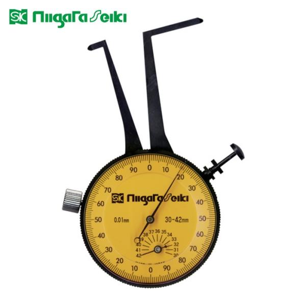 SK ダイヤルキャリパーゲージ|特長:穴の直径、特殊形状の内径測定に便利です。 小型軽量、ワンタッチ操作で作業時間を短縮します。 ショックプルーフ機構付です。