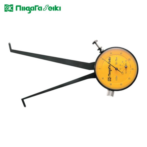 SK ダイヤルキャリパーゲージ|特長:穴の直径、特殊形状の内径測定に便利です。 小型軽量、ワンタッチ操作で作業時間を短縮します。 ショックプルーフ機構付です。