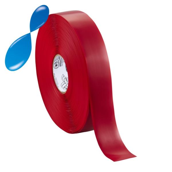 IWATA ラインテープ|特長:剥がれにくい、破れにくい、貼りやすいプロユース仕様です。 剥がしてものりが残りにくい粘着剤を使用しています。