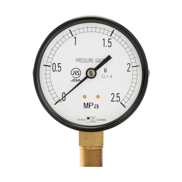 高島 一般圧力計|特長:JIS B7505ブルドン管圧力計規格に基づいて製作されています。 基本圧力計として広くご利用頂けます。 製作実績の豊富な信頼性の高い圧力計です。