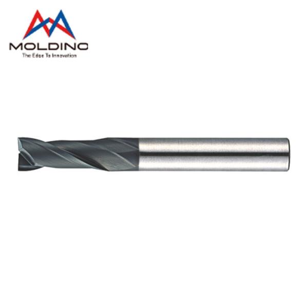 MOLDINO ハイススクエアエンドミル|特長:コストパフォーマンスに優れた高能率長寿命加工が可能な2枚刃コーティングエンドミルです。