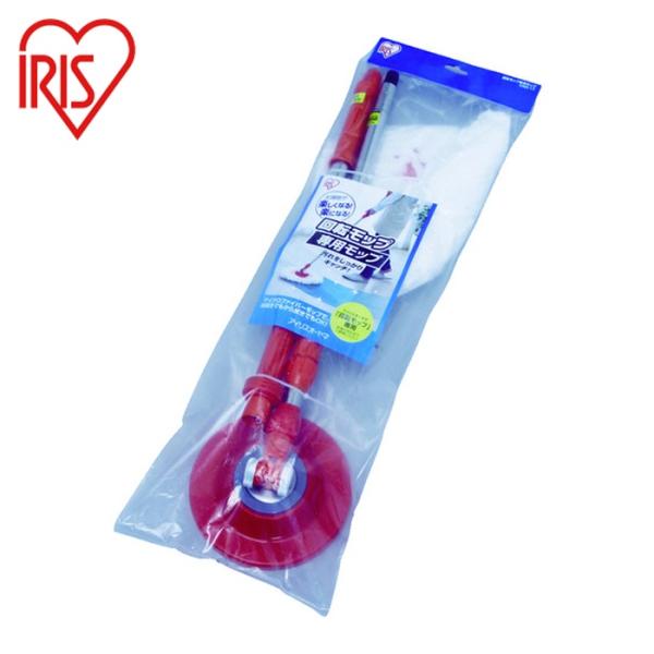 IRIS 回転式モップ用スペア|特長:KMO・450BL、KMO・490SOR用の替えモップです。 モップ本体(柄の部分)とモップヘッド各1つずつのセットです。 ジョイント式です。