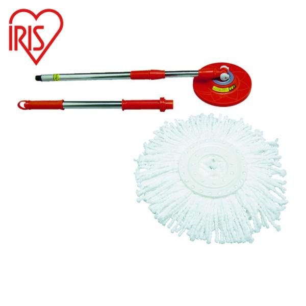 IRIS 回転式モップ用スペア|特長:回転モップKMO・540S専用の別売モップです。 マイクロファイバーモップで水拭き、から拭き双方で使えます。 汚れをしっかりキャッチします。