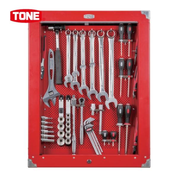 TONE 整備用工具セット|特長:ハーフサイズで狭いスペースでも設置可能です。 様々な場面で活躍する充実の12。 7sqセットです。