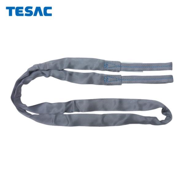 TESAC ラウンドスリング|特長:しなやかで吊り荷にジャストフィットします。 傷つきやすいワークの吊り作業に適しています。