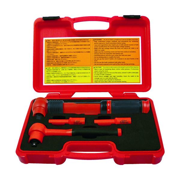 特長●Tech-EVシリーズの基本セットです。●ハイブリッド車や電気自動車のバッテリー付近の作業に対応します。●専用ケースとマット付です。